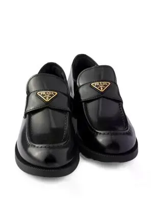 Prada Brushed Leather Loafers