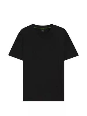 BOSS Embroidered-logo T-shirt In Cotton Piqu - Black