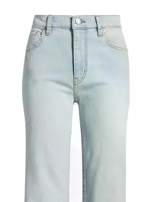 FRAME Icon Raw-edge Flared Jeans - Blue