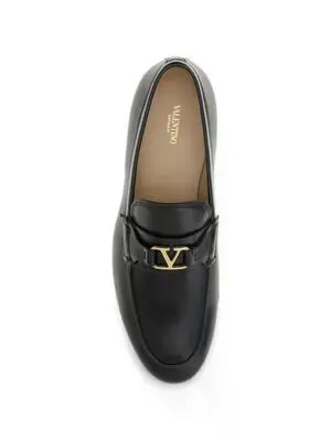 Valentino Garavani Vlogo Signature Leather Loafers