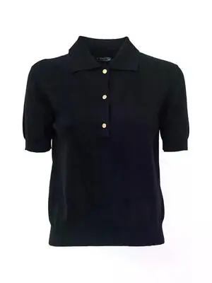 Max Mara Pomposa Short-sleeve Polo Shirt - Black