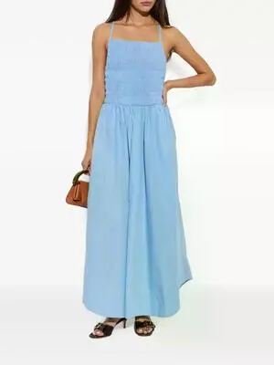 GANNI Square-neck Maxi Dress