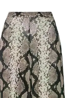 Lapointe Python-print Mesh Wide-leg Trousers