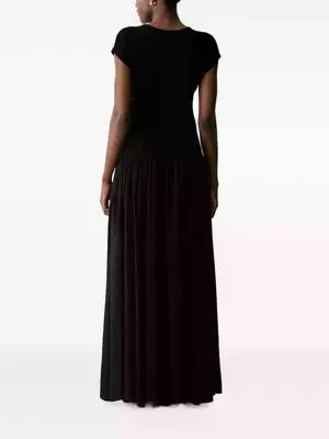 Sisley Crinkled Flared Maxi Dress