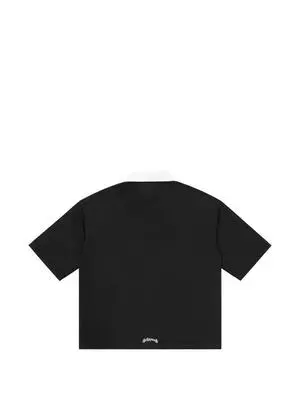 GODSPEED Victor Minimal Crest Short-sleeve Polo Shirt - Black