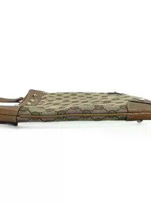 Gucci 2000s Gg Canvas Studded Shoulder Bag