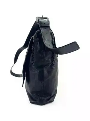 Bottega Veneta Croc-embossed Intrecciato Shoulder Bag