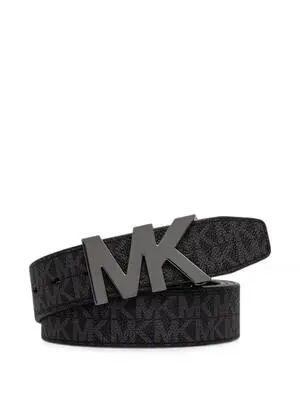 Michael Kors Logo Monogram Belt And Cardholder Set