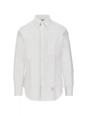 Thom Browne Button-down Chest-pocket Shirt - White
