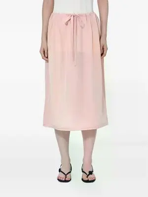 TOTEME Drawstring-waist Midi Skirt