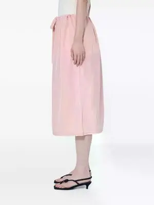 TOTEME Drawstring Waist Midi Skirt - Pink
