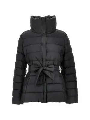 Max Mara Quilted Belted Jacket - Black