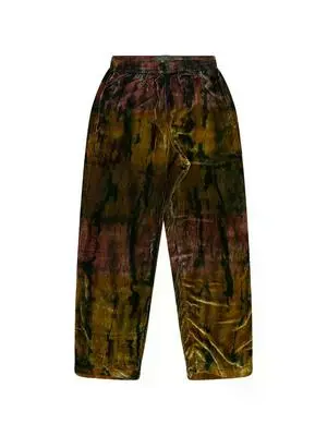 DENIM TEARS Tie-dye Velour Track Pants - Brown