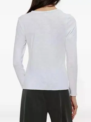American Vintage Sonoma Long-sleeve Cotton T-shirt - White