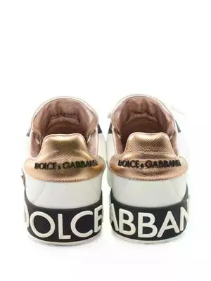 Dolce & Gabbana Leather Embellished Low-top Sneakers