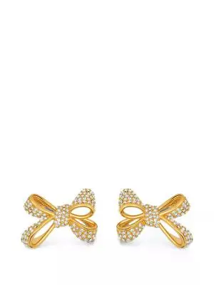 Oscar De La Renta Bow Crystal-embellished Earrings