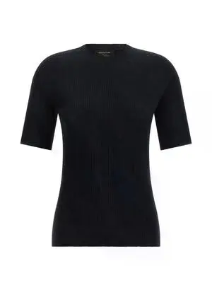 Fabiana Filippi Ribbed Knit T-shirt - Blue