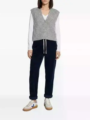 American Vintage Zolly V-neck Button-fastening Vest - Grey