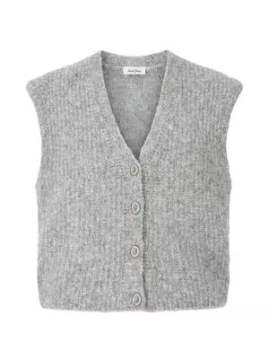 American Vintage Zolly V-neck Button-fastening Vest - Grey