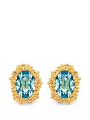Oscar De La Renta Medallion Oval-shape Earrings - Gold