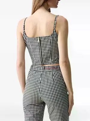 Guess Gingham-check Star-patch Top