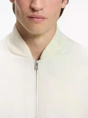 BOSS Cotton Knit Hybrid Bomber Jacket With Double B Patch