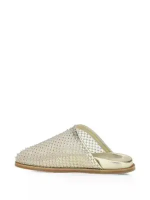 FORTE_FORTE Rhinestone-embellished Mesh Mules
