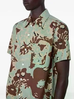 NOMARHYTHM Camouflage-print Short-sleeve Shirt