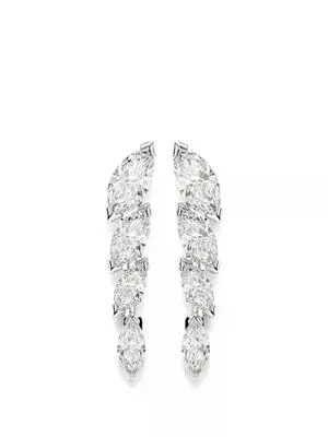 SWAROVSKI Marquise Cut Drop Earrings - Silver