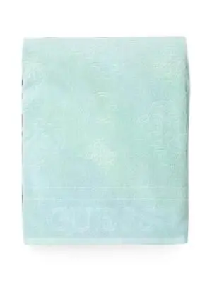 Guess Logo-embossed Beach Towel - Blue