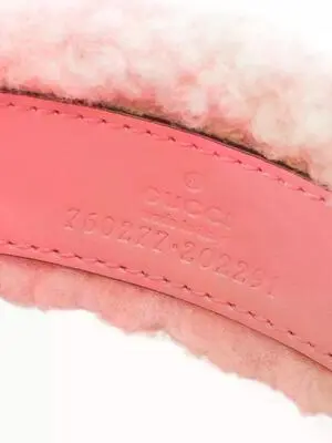Gucci Shearling Earmuffs With Double G Logo