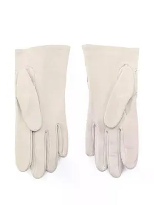 Hermès 2010s Perforated-logo Leather Gloves