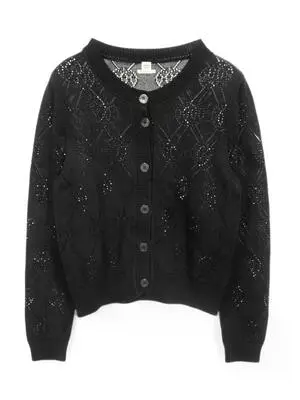 Hermès Crew-neck Cardigan - Black