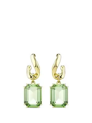 SWAROVSKI Tone Octagonal Crystal Drop Earrings - Gold