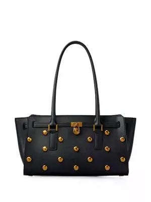 Michael Kors Small Hamilton Leather Satchel Bag - Black
