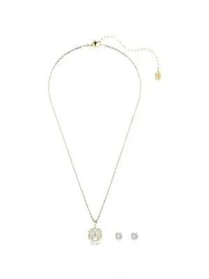 SWAROVSKI Crystal Pendant Necklace And Earrings Set - Gold