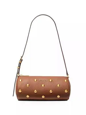 Michael Kors Small Izzy Stud-embellished Shoulder Bag - Brown