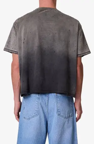 Mnml Fractured Graphic Distressed T-shirt
