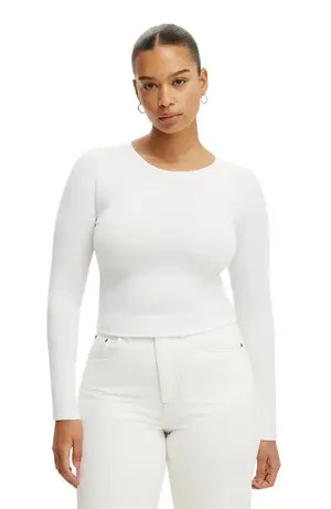COTTONON Everyday Smooth Long Sleeve White