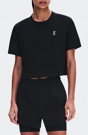 On Train-t Cropped T-shirt - Black