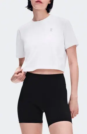 On Train-t Cropped T-shirt - White