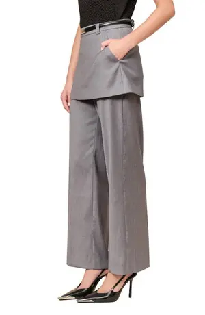 MAUDE CLUB Roxy Layered Waist Wide Leg Pants