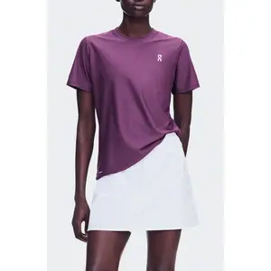 On On Crewneck T-Shirt With Chest Graphic Cassis