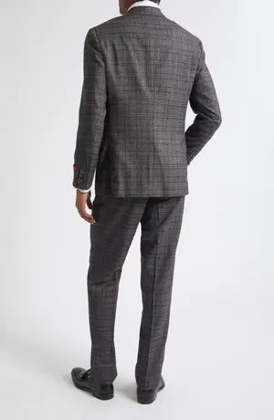 Isaia Delain Over Check Wool Suit