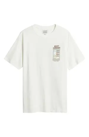 DAMSON MADDER Quiet Company" Graphic T-shirt - Ecru