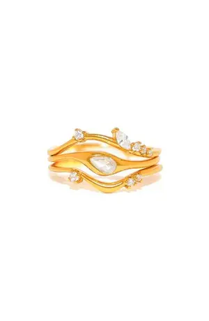 GIRLS CREW Tulum Set Of 3 Stackable Rings