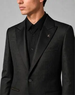 Philipp Plein Jacquard Blazer Regular Fit Monogram