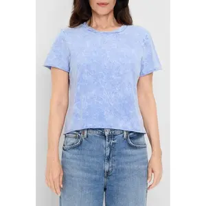Michael Stars Jackie Raw Edge Crewneck T-shirt - Sky