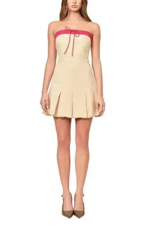MAUDE CLUB Viola Linen Blend Minidress