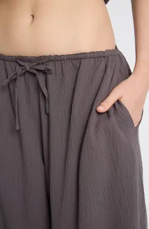 MUSE ASSEMBLY Crinkled Wide Leg Trousers
